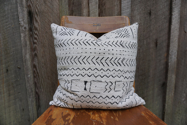 Alexandra - African Mudcloth Pillow – Drift and Nest